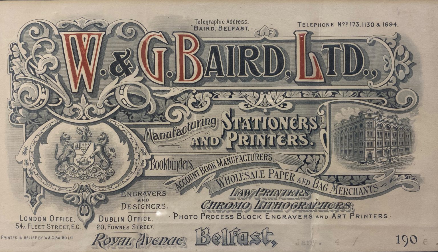 Our History, Est 1862 - W&G Baird Commercial Printers UK, Ireland